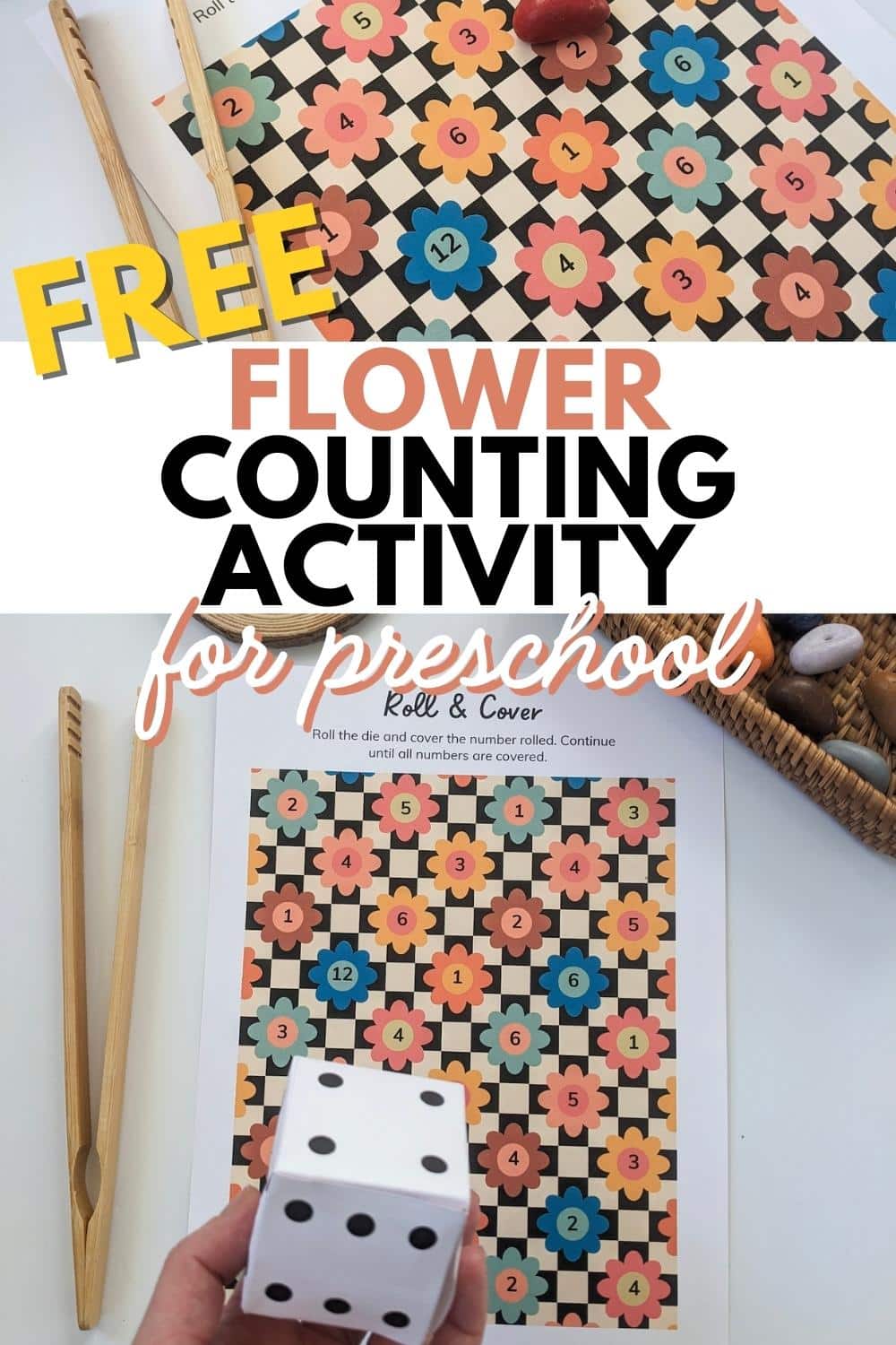 A Fun, No-Prep Flower Counting Game Preschoolers Love