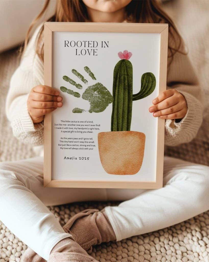 Fridge-Worthy Cactus Handprint Craft for Preschoolers
