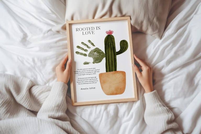 Fridge-Worthy Cactus Handprint Craft for Preschoolers