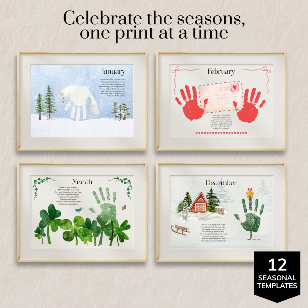 Monthly Handprint Poems to Make Memories Together